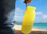 China Portable  Outdoor Travel bpa free silicone collapsible water bottle 650Ml for sale
