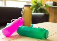 China Light Colorful Wear - resistance Folding Silicone Water Bottle with Wrap 22Oz. for sale