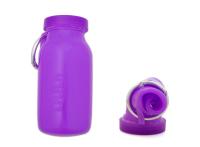 China Blue Color 14Oz Waterproof  food grade Silicone Water Bottle with Customized Logo for sale