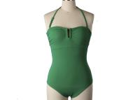 China Green Women's Swim Wear Nylon Swimming Suits With UV Resistant for sale