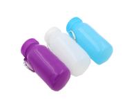 China Soft Foldable Water Silicone Water Bottle 650 ml And 400 ml for Sports / Home for sale