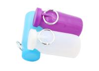 China Soft Foldable Water Silicone Water Bottle 650 ml And 400 ml for Sports / Home for sale