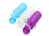 China Soft Foldable Water Silicone Water Bottle 650 ml And 400 ml for Sports / Home for sale