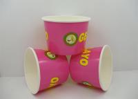China 3oz - 32oz Single Wall Disposable Paper Bowls With Paper / Plastic Lid for sale