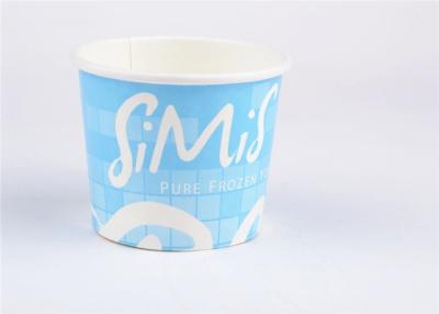 China Beautiful Blue Recycled Insulated 16oz Disposable Paper Bowls Yogurt Cup for sale