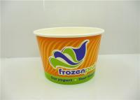 China Orange Disposable Single Wall Paper Soup Bowls Compostable Paper Cups for sale
