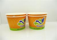 China Orange Disposable Single Wall Paper Soup Bowls Compostable Paper Cups for sale