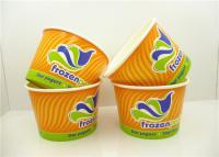 China Orange Disposable Single Wall Paper Soup Bowls Compostable Paper Cups for sale