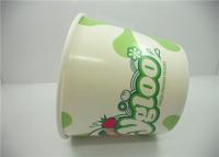 China Yogurt / Soup Single / Double Wall Disposable Paper Bowls With 100% Virgin Pulp for sale