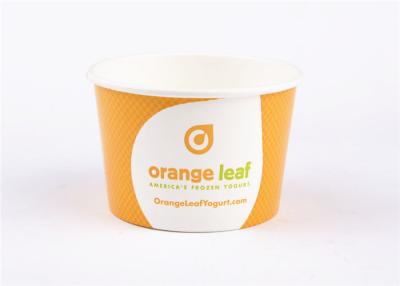 China 24oz Water Ice / Ice Cream Paper Containers , Double PE Coated Custom Paper Bowls for sale