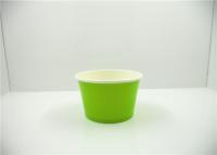 China Plain Green Custom Printed Small 3oz Disposable Paper Bowls For Soup for sale