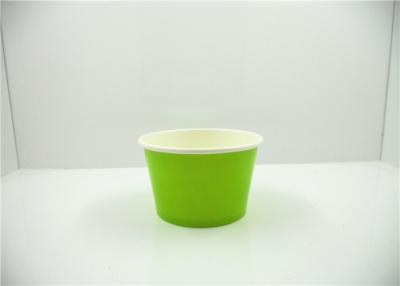 China Plain Green Custom Printed Small 3oz Disposable Paper Bowls For Soup for sale