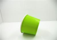 China Plain Green Custom Printed Small 3oz Disposable Paper Bowls For Soup for sale