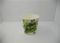 China Green Customizable Double Poly Paper Soup Cups 16oz FSC / FDA / SGS for sale