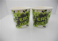 China Green Customizable Double Poly Paper Soup Cups 16oz FSC / FDA / SGS for sale