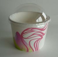 China Water Base Ink Single Wall PE Coated 8oz Custom Printed Paper Cups With PP lid for sale