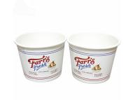 China 16oz Tutti Frutti Take Away Yogurt Paper Ice Cream Cups Container With Clear Dome Lid for sale
