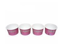 China Custom Printed Pink 100ml Yogurt Paper Cup Cardboard Ice Cream Containers for sale