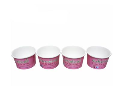 China Custom Printed Pink 100ml Yogurt Paper Cup Cardboard Ice Cream Containers for sale
