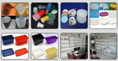 China PP PS HIPS PVC PET Plastic Disposable Cup Making Machine With Yaskawa Motor for sale