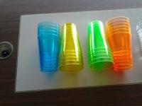 China Colorful 12oz Disposable Plastic  Cups for sale