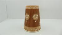 China Stylish Brown Hot Drink Paper Cups Insulated Disposable Coffee Cups With Lids for sale