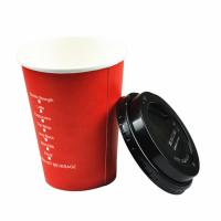 China Professional Red Single Wall Hot Drink Paper Cups 3.5oz - 22oz For Coffee Bars for sale