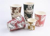 China Professional Red Single Wall Hot Drink Paper Cups 3.5oz - 22oz For Coffee Bars for sale