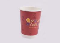 China Custom Recycled 8oz / 24oz Insulated Double Wall Paper Coffee Cups With Ps Lid for sale