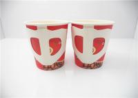 China Red Tea / Juice 8oz Compostable Pe Coated Paper Cup With Handle for sale