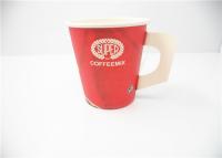 China Red Tea / Juice 8oz Compostable Pe Coated Paper Cup With Handle for sale