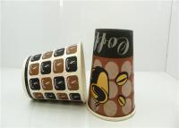 China Disposable Single Wall 8oz Hot Drink Paper Cups With Flexo / Offset Printing for sale