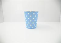 China Promotional Blue Dots Hot Drink Paper Cups , Disposable Takeaway Coffee Cup for sale