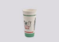 China Single Wall PE Coated 16oz Customized Disposable Coffee Cups With Plastic Lid for sale