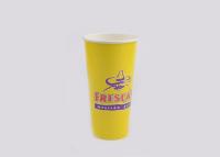 China Single Wall PE Coated 16oz Customized Disposable Coffee Cups With Plastic Lid for sale