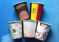 China Single Wall 7oz / 8oz Paper Takeaway Coffee Cup With Water Ink Flexo Printing for sale