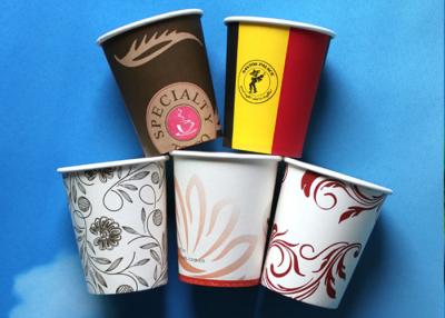 China Single Wall 7oz / 8oz Paper Takeaway Coffee Cup With Water Ink Flexo Printing for sale