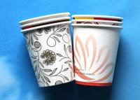 China Single Wall 7oz / 8oz Paper Takeaway Coffee Cup With Water Ink Flexo Printing for sale