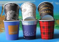 China Eco - Friendly Disposable Ice Cream Bowls Sing Wall Paper Cup With PLA Lined for sale