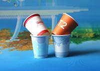 China White / Red Big Custom Printed Paper Cups , 0.25L / 0.3L Ice Cream Sundae Cups for sale