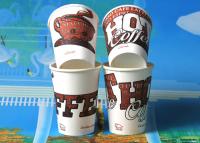 China Recycled Takeaway 10 Oz Custom Printed Paper Cups / Mugs For Cold Beverage for sale