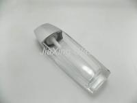 China Custom Made Clear Perfume Bottle , Decorative Art Glass Perfume Bottles With Glass Body And Plastic Cap for sale