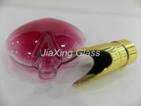 China New Luxury Perfume Glass Bottles Round Shape With Roll On Plastic Cap for sale