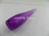 China Custom Made Empty Glass Perfume Bottles , Purple Glass Perfume Bottle Slim Round  With Screw Cap for sale
