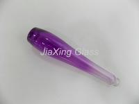 China Custom Made Empty Glass Perfume Bottles , Purple Glass Perfume Bottle Slim Round  With Screw Cap for sale
