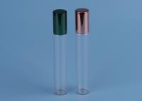 China Cylinder 15ml Roll On Transparent Perfume Glass Bottles For Eye Cream for sale