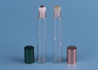 China Cylinder 15ml Roll On Transparent Perfume Glass Bottles For Eye Cream for sale