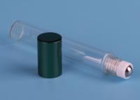 China Cylinder 15ml Roll On Transparent Perfume Glass Bottles For Eye Cream for sale
