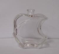 China 50ml Electro-Plated Transparent Perfume Glass Bottles Fea 15mm Apple Sahpe for sale