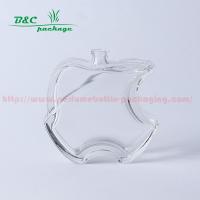 China 50ml Electro-Plated Transparent Perfume Glass Bottles Fea 15mm Apple Sahpe for sale